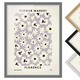 Bild mit Rahmen Flower Market Florence
