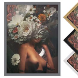 Bild mit Rahmen Erotische Blumen