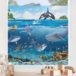 Bilderwelten Fensterfolie Unterwasserwelt mit Tieren