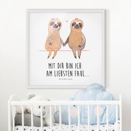 Bild mit Rahmen Faultier - Mit Dir