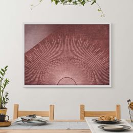 Bild mit Rahmen Boho Japan Sonne