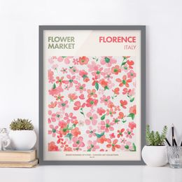 Bild mit Rahmen Flower Market - Florence