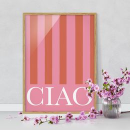 Bild mit Rahmen Pink Ciao