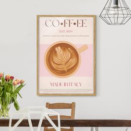 Bild mit Rahmen Vintageposter - Latte