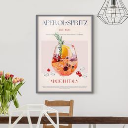 Bild mit Rahmen Vintageposter - Aperol Spritz
