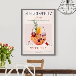 Bild mit Rahmen Vintageposter - Aperol Spritz