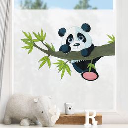 Bilderwelten Fensterfolie Kletternder Panda