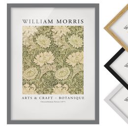 Bild mit Rahmen William Morris - Chrysanthemum Pattern