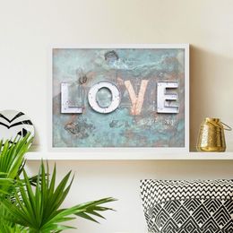 Bild mit Rahmen Streetart Love
