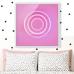 Bild mit Rahmen Neon Gamer Symbol Kreis