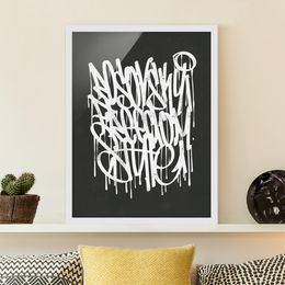 Bild mit Rahmen Graffiti Art Freedom Style