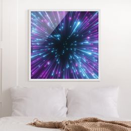 Bild mit Rahmen Neon Feuerwerk