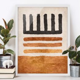 Bild mit Rahmen Boho Geometrik II