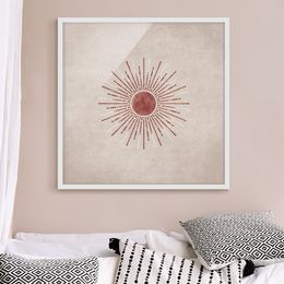 Bild mit Rahmen Boho Sonne I