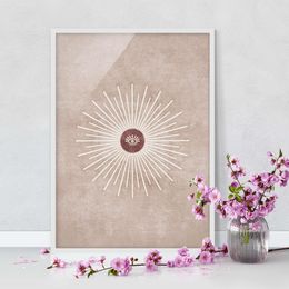 Bild mit Rahmen Boho Sonne III