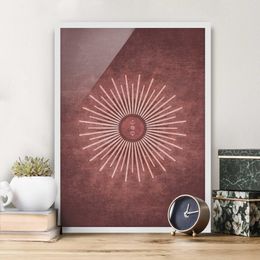 Bild mit Rahmen Boho Sonne II