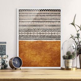 Bild mit Rahmen Boho Muster