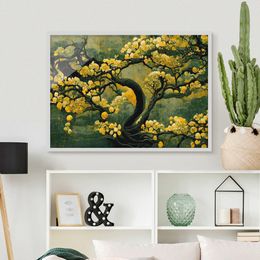 Bild mit Rahmen Gelber Baum