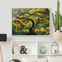 Bild mit Rahmen Gelber Baum
