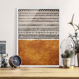 Bild mit Rahmen Boho Muster