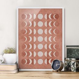 Bild mit Rahmen Boho Mondphasen