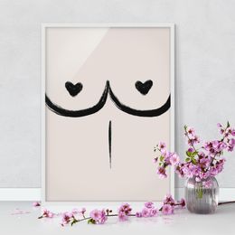 Bild mit Rahmen Alina Buffiere Illustration - Br&uuml;ste