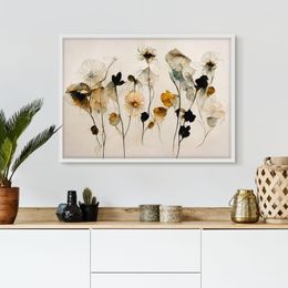 Bild mit Rahmen Warme Bl&uuml;ten