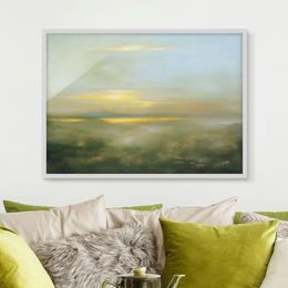 Bild mit Rahmen D&auml;mmerung am Horizont