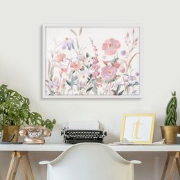 Bild mit Rahmen Boho Wildblumen