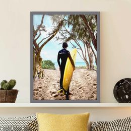 Bild mit Rahmen Surf mit mir