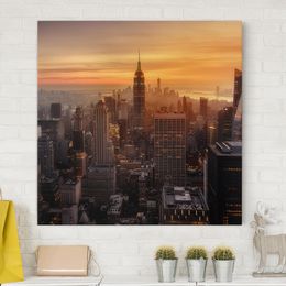 Leinwandbild New York Manhattan Skyline Abendstimmung