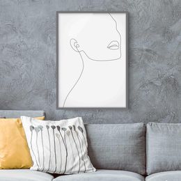 Bild mit Rahmen Line Art - Minimalistische Sch&ouml;nheit