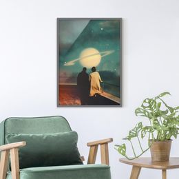 Bild mit Rahmen Retro Collage - Gemeinsam durch den Sturm