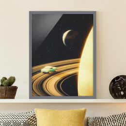 Bild mit Rahmen Retro Collage - Saturn Highway