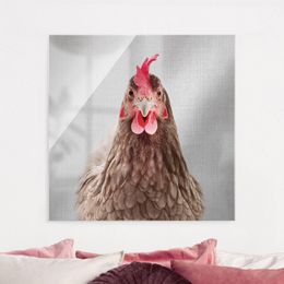Glasbild Henne Henriette