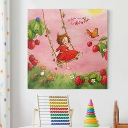 Leinwandbild Kinderzimmer Erdbeerinchen Erdbeerfee - Baumschaukel