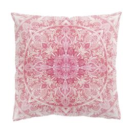 Dekokissen Mandala Aquarell Sonne Ornament rosa