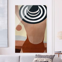 Glasbild Frau im Sonnenschein I