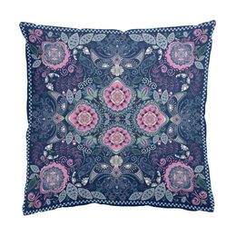 Dekokissen Detailliertes Boho Muster in Blau