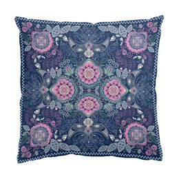 Dekokissen Detailliertes Boho Muster in Blau
