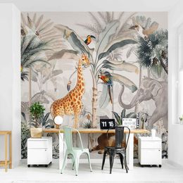 Kindertapete | Fototapete Jungle Jive - Wandtapete, Motivtapeten, Bildtapeten - selbstklebende Tapete oder Tapeten inkl. Kleister