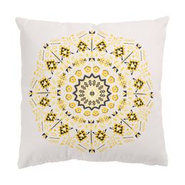 Dekokissen Azteken Boho Mandala in Gelb II