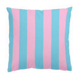Dekokissen PopArt Sommer Streifen Rosa Hellblau