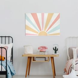 Leinwandbild Boho Sonne Pastell