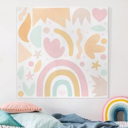 Leinwandbild Boho Abstrakte Formen