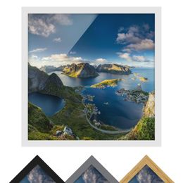 Natur & Landschaft Bild mit Rahmen Fjordblick in Reinebringen