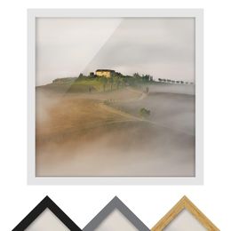 Natur & Landschaft Bild mit Rahmen Morgennebel in der Toskana