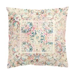 Dekokissen Skandinavisches Bohomuster Rosa Vintage