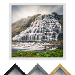 Natur & Landschaft Bild mit Rahmen Dynjandi Wasserfall