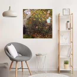 Glasbild Kunstdruck Claude Monet - Blumengarten